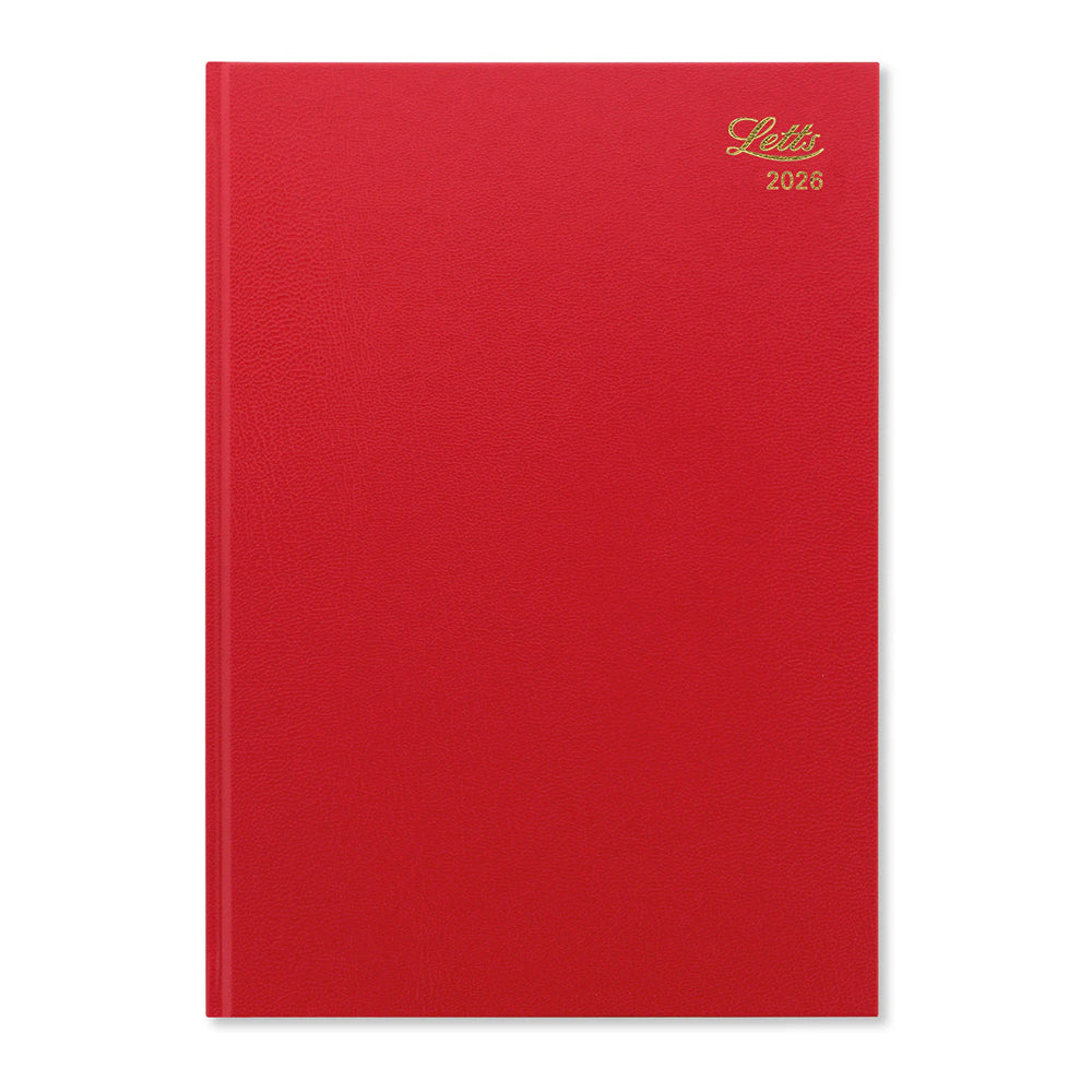 Standard A4 Week to View Diary 2026, English - Red – LIVTEK INDIA PVT LTD