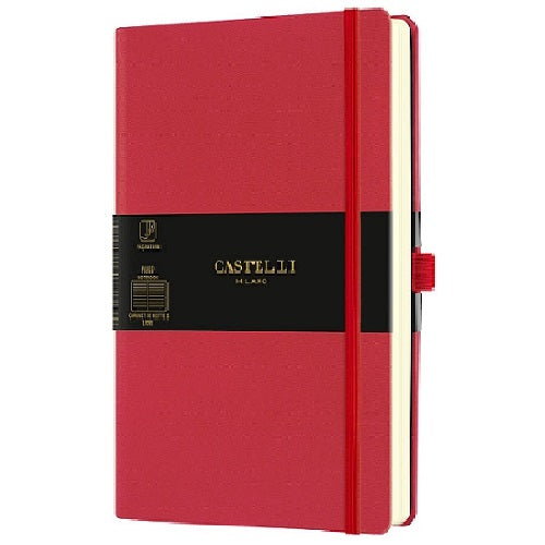 Castelli Milano Aquarela Medium Notebook - Coral Red - LIVTEK INDIA PVT LTD