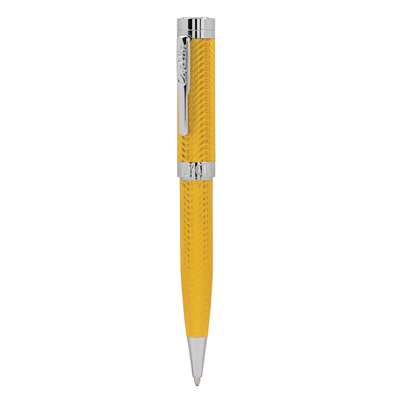 Conklin Herringbone Signature Yellow Ballpoint Pen - LIVTEK INDIA PVT LTD