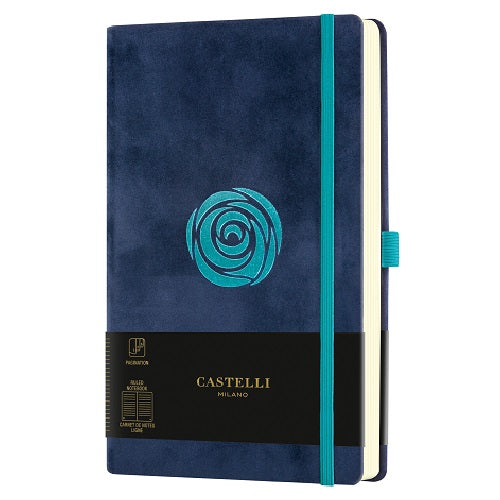 Castelli Milano Velluto Medium Ruled Notebook - Rose Blue - LIVTEK ...
